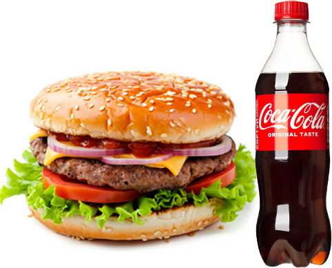 Burger & Coke 50cl - Metro Bakery & Restaurant